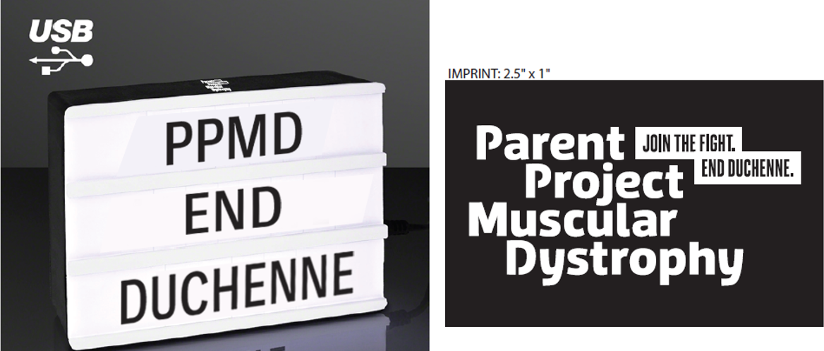 Mini Cinema Light Board with PPMD Logo | Parent Project Muscular Dystrophy